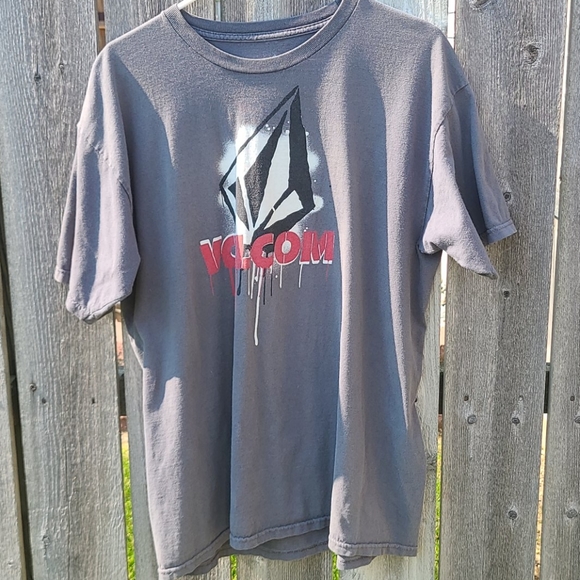 Volcom | Shirts | Volcom Tee In Gray Black Red And White | Poshmark